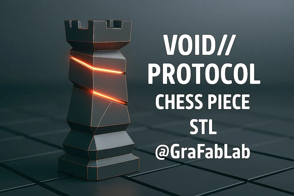 VOID//Protocol "Rook" - chess piece by GraFabLab MakerWorld: Download Free 3D Models