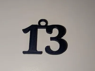 Number 13 keychain - Free 3D Print Model - MakerWorld