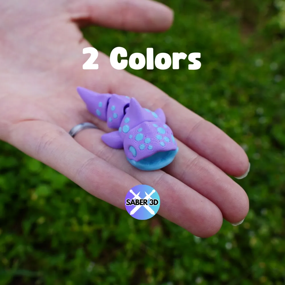 Mini Articulated Whale Shark by Saber3D MakerWorld: Download Free 3D Models