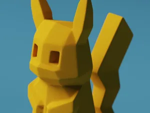 Low-Poly Pikachu (Pokemon) - Remastered Shared by Prof3D - MakerWorld