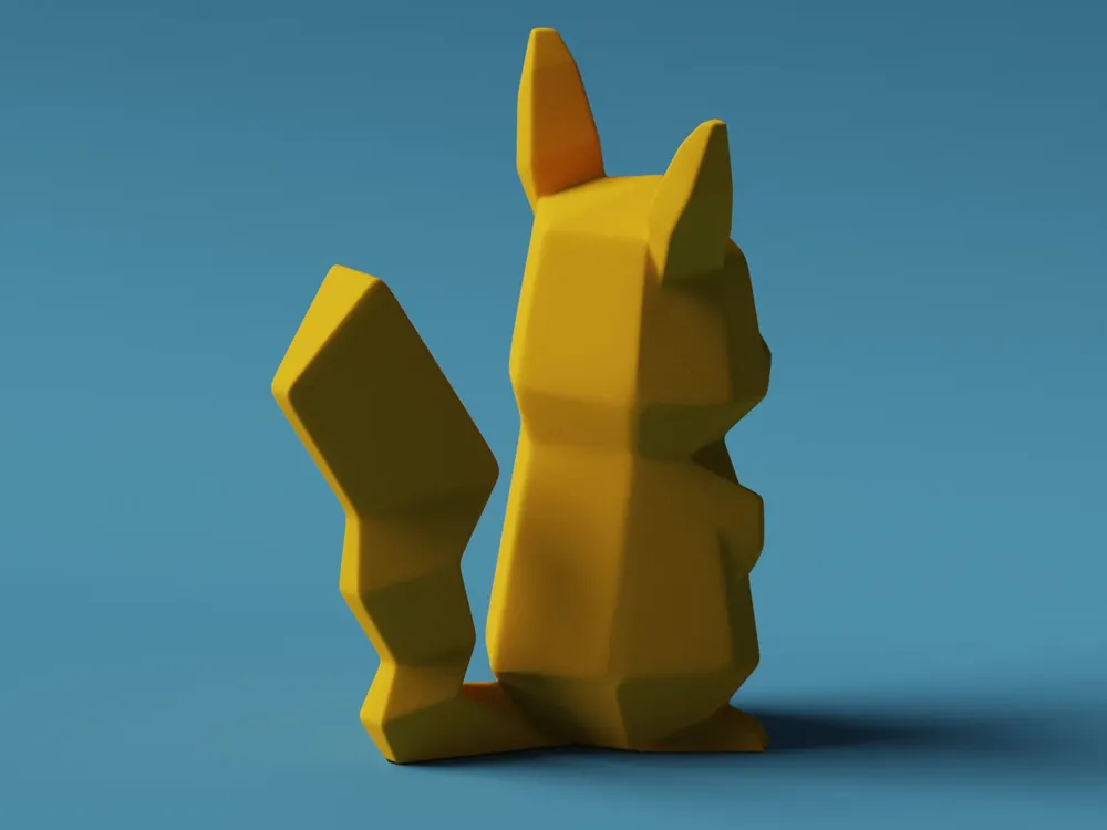 Low-Poly Pikachu (Pokemon) - Remastered Shared by Gyroid - MakerWorld