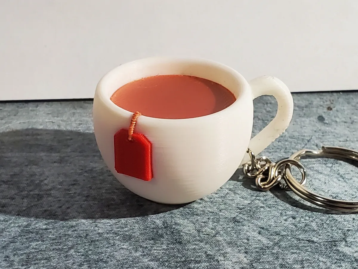 Tea cup key chain - Free 3D Print Model - MakerWorld