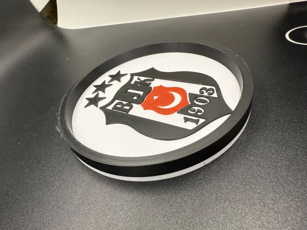 Beşiktaş J.K. (BJK) - Logo Coaster - 2 Versions - Free 3D Print Model ...