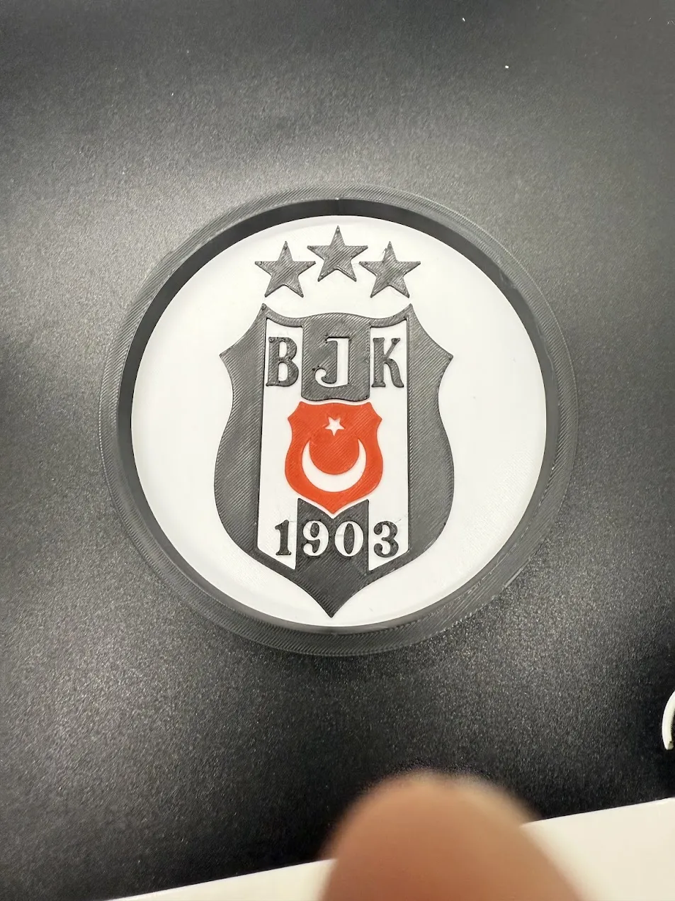 Beşiktaş J.K. (BJK) - Logo Coaster - 2 Versions - Free 3D Print Model ...