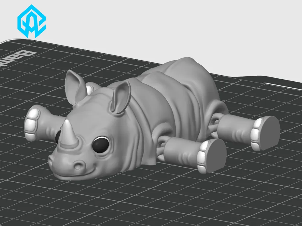 Articulated Flexi Rhino – Cute 3D Printed Toy by Gal MakerWorld ...