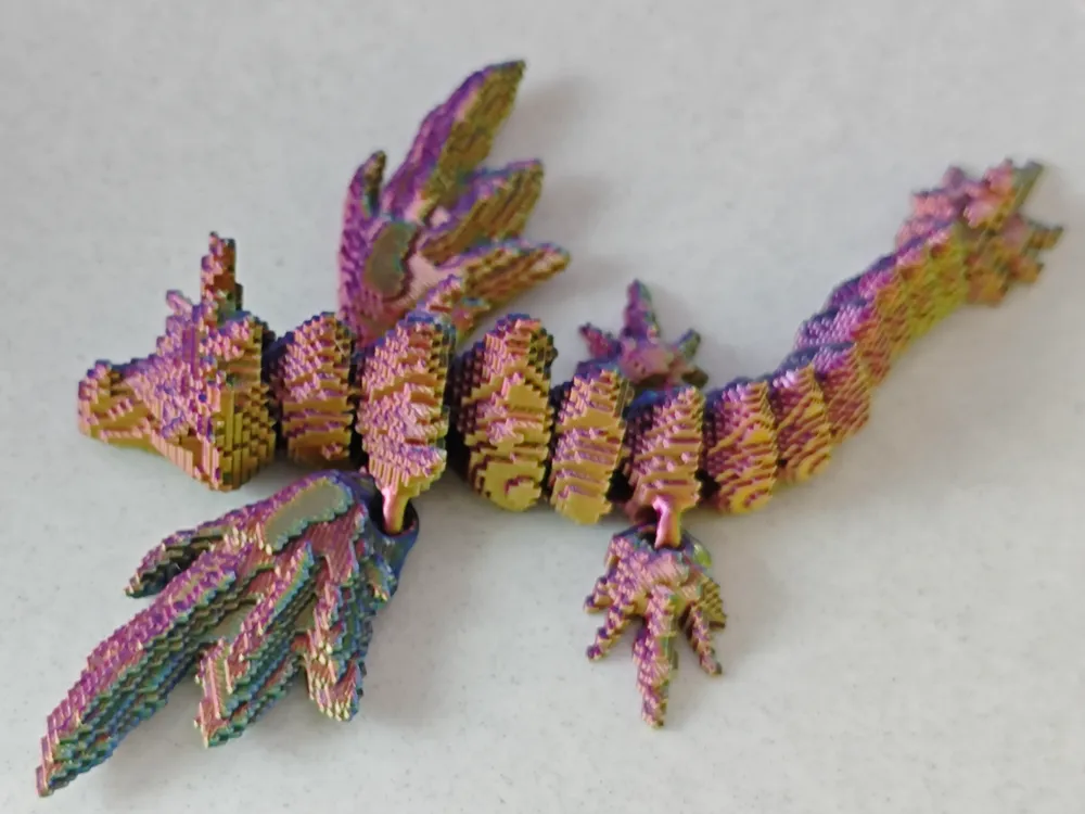 Articulated flying baby dragon Minecraft voxelized by MGT3DMakerWorld ...