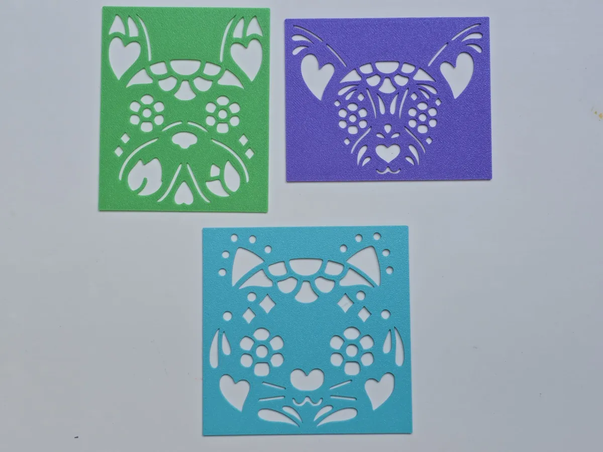 Dia De Muertos Animal Skull Stencil Craft Template - Free 3D Print ...