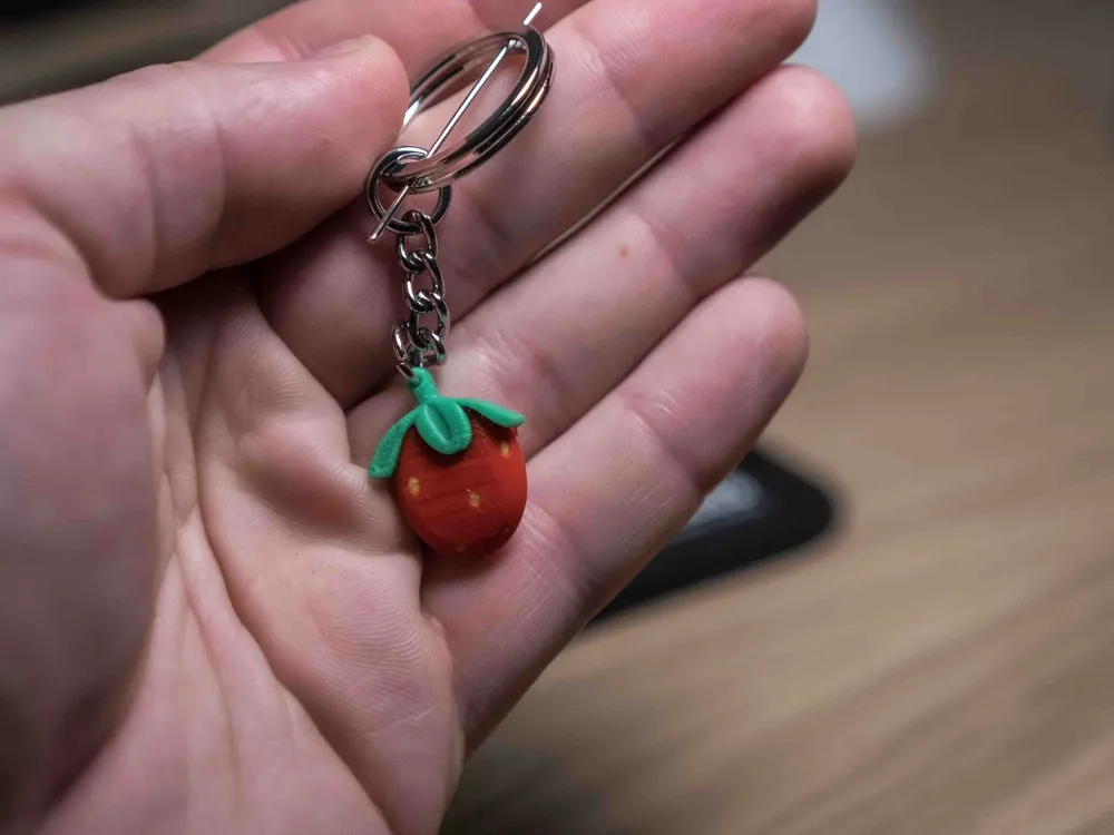 Cute strawberry keychain by M.Holicky MakerWorld: Download Free 3D Models