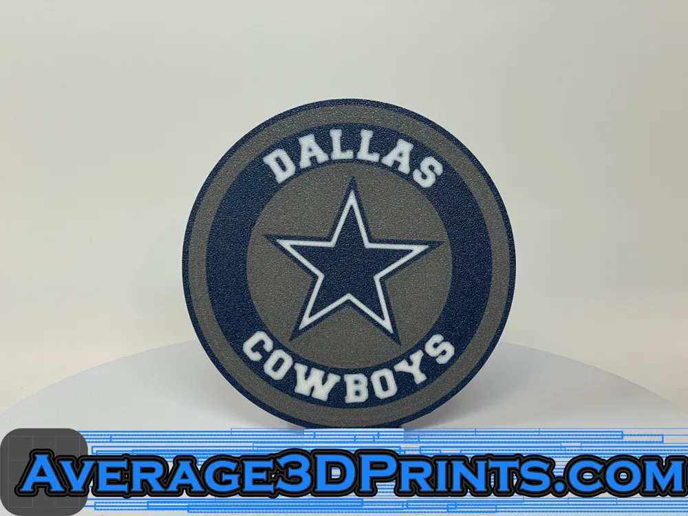 Coaster - Dallas Cowboys Logo Round by Average3DPrints - MakerWorld