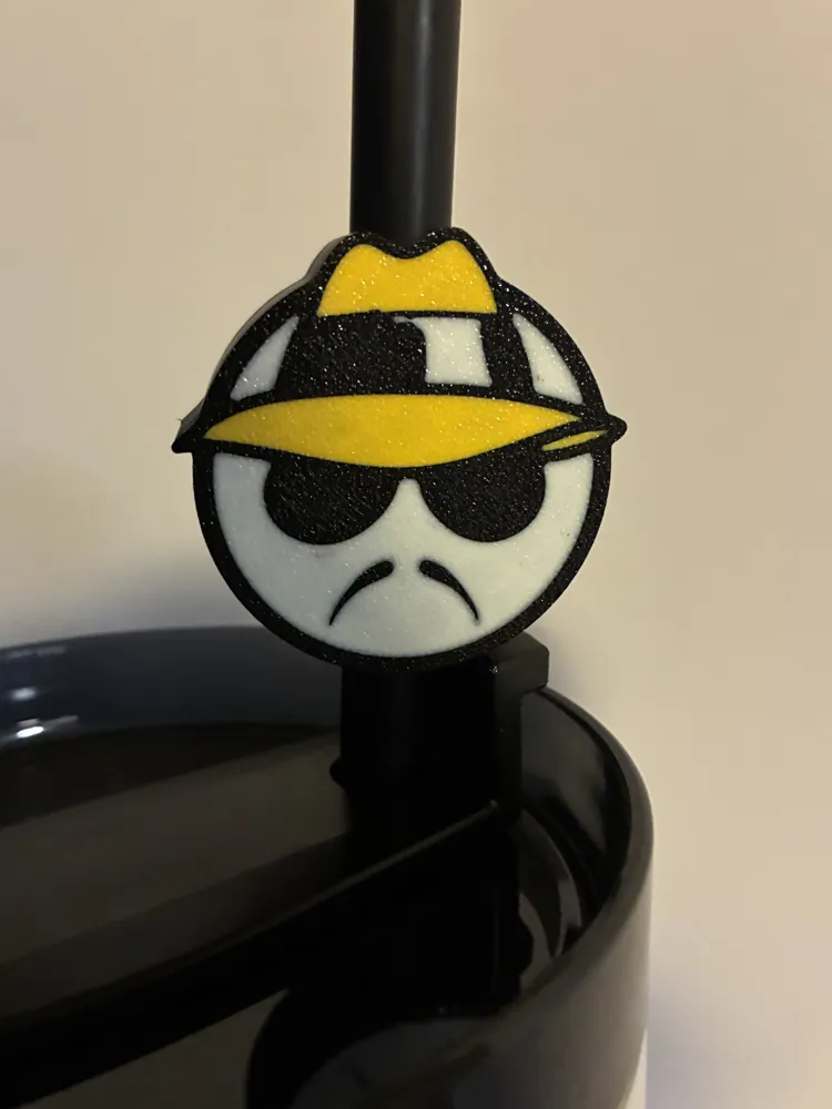 Lowrider Logo Man straw Topper - Free 3D Print Model - MakerWorld