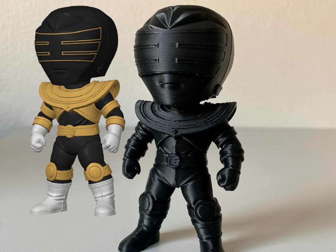 Gold Zeo Ranger chibi style - Free 3D Print Model - MakerWorld