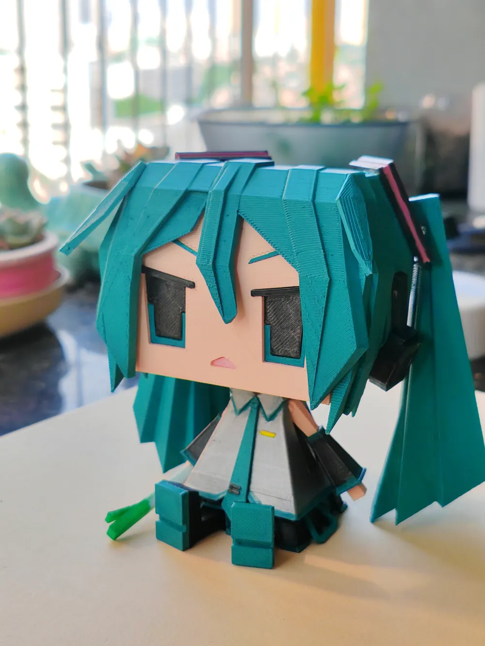 Pixel-Style Hatsune Miku by 大葱嚼嚼嚼 MakerWorld: Download Free 3D Models