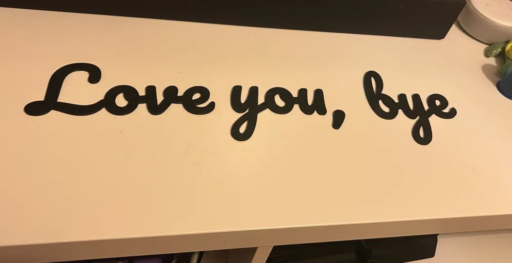 love you bye wall sign (A1 mini version) by waller - MakerWorld