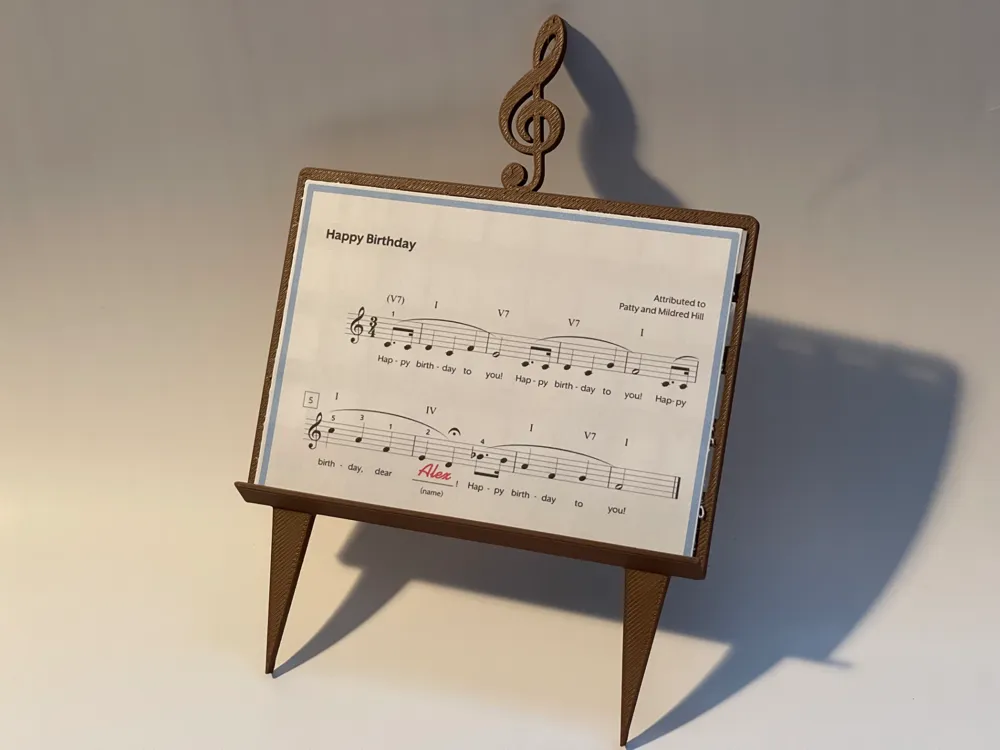 Piano Music Stand Birthday Cake Decoration by I_K_B - MakerWorld