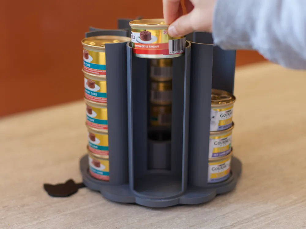 Gourmet (cat food) can storage system by Jessica MakerWorld: Download ...
