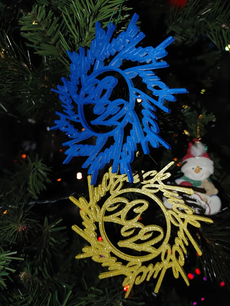 Customizable Word Snowflake by Matthew - MakerWorld