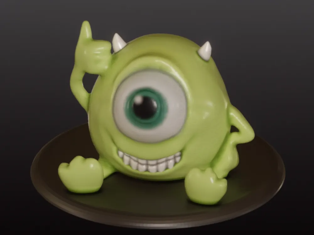 Mike Wazowski with Human Teeth NO SUPOORT'S by Immax - MakerWorld