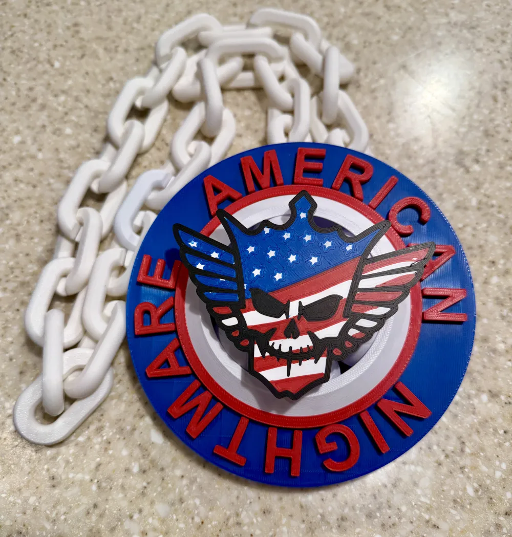 Cody Rhodes American Nightmare WWE Spinning chain - Free 3D Print Model ...
