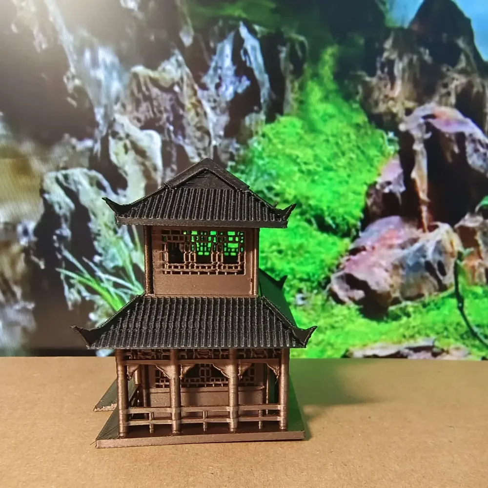 Double-layered Traditional Chinese Style House by 有糖跟我走吗（国风） - MakerWorld