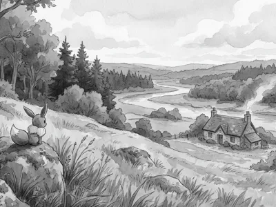 Evoli Art in Beautiful Landscape - Free 3D Print Model - MakerWorld