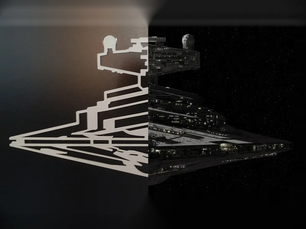 Star Wars - Star Destroyer Wall Decoration by Seb - MakerWorld