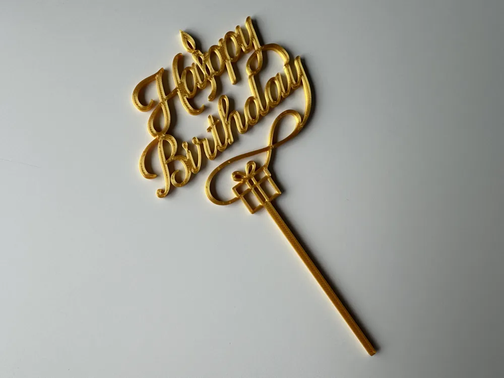Happy Birthday Cake Decoration Lettering by CrazyKidz MakerWorld ...