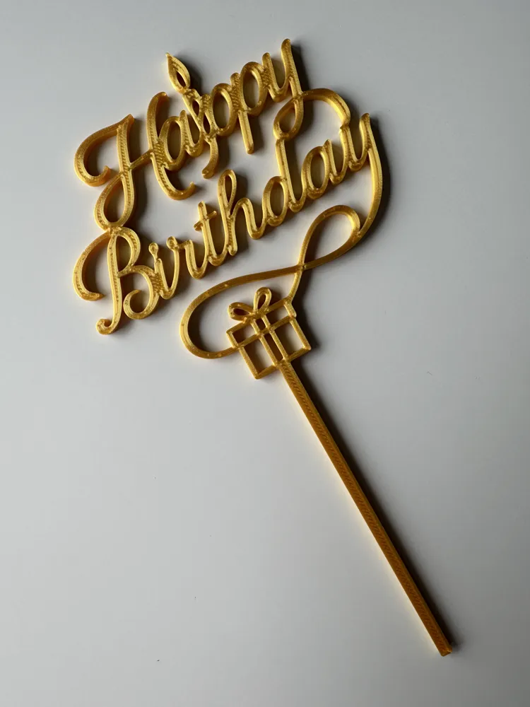 Happy Birthday Cake Decoration Lettering by CrazyKidz MakerWorld ...