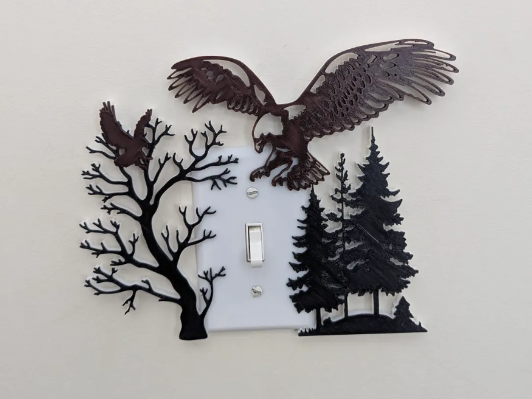 Eagle single light switch cover - Free 3D Print Model - MakerWorld