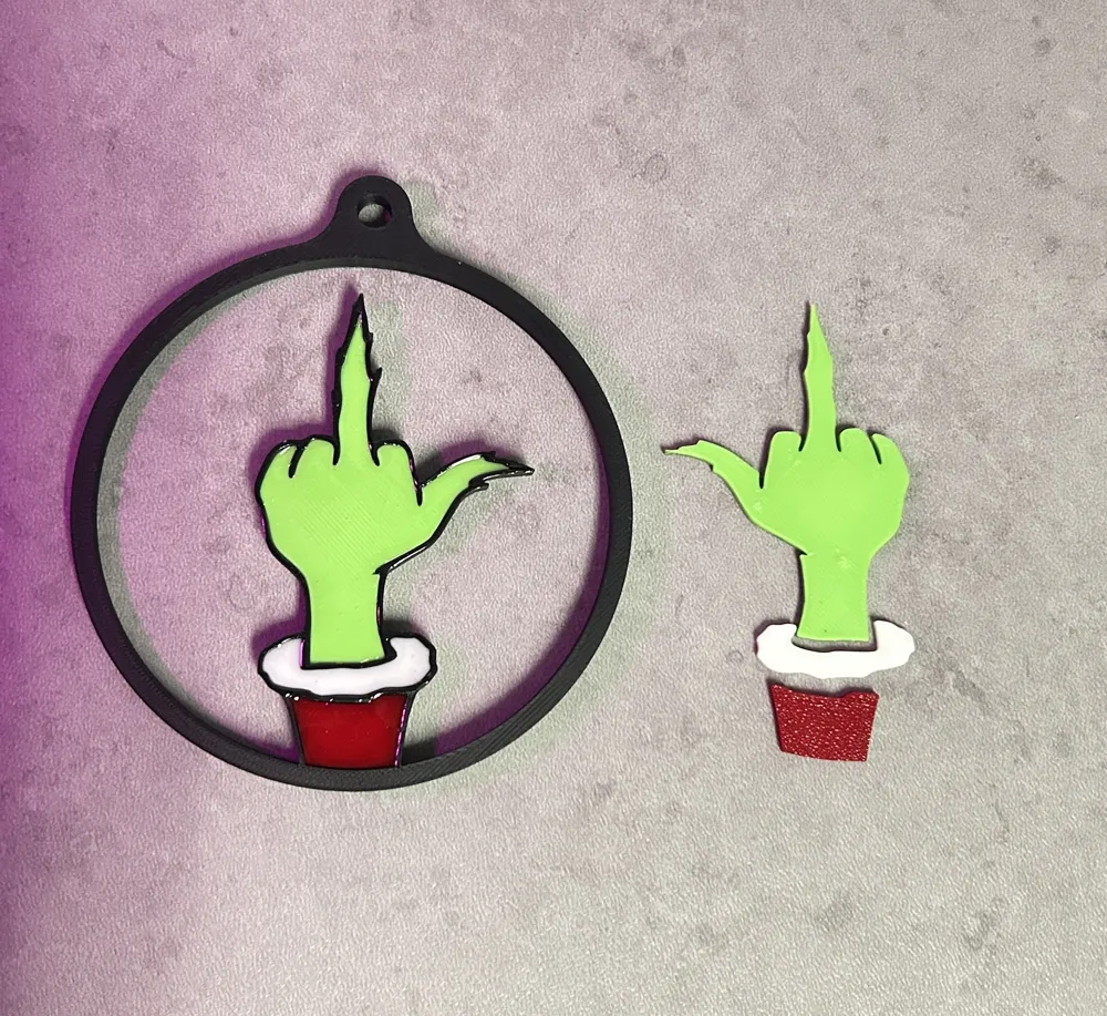 Grinch with Middle Finger - Free 3D Print Model - MakerWorld