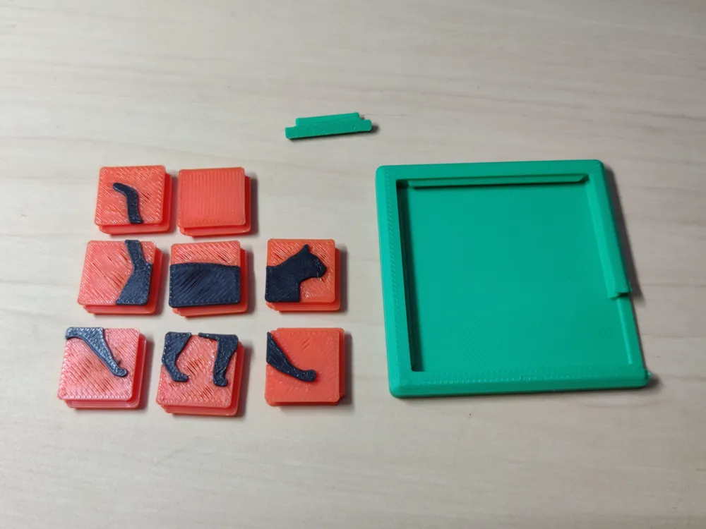 Cat Sliding Puzzle - Free 3D Print Model - MakerWorld