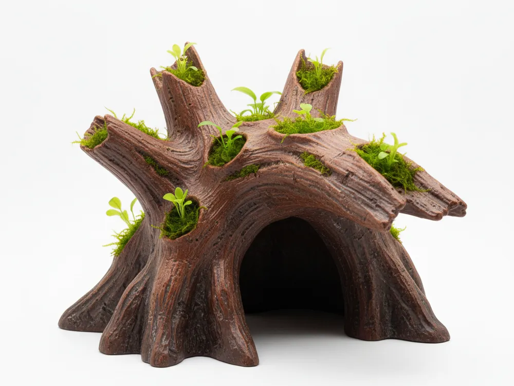 Overhung Branch Platform Root Cave Planter - Free 3D Print Model ...