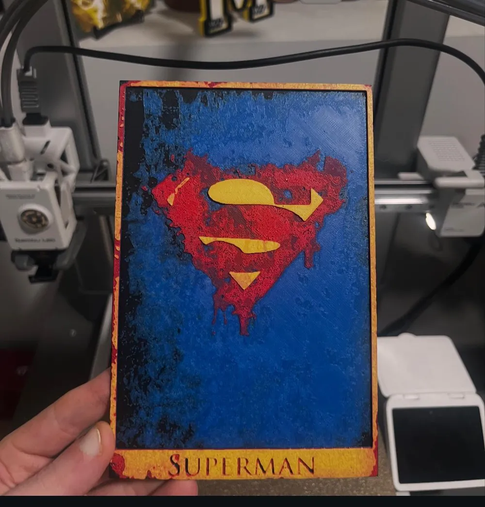 Superman Symbol Hueforge by Kitus3D MakerWorld: Download Free 3D Models