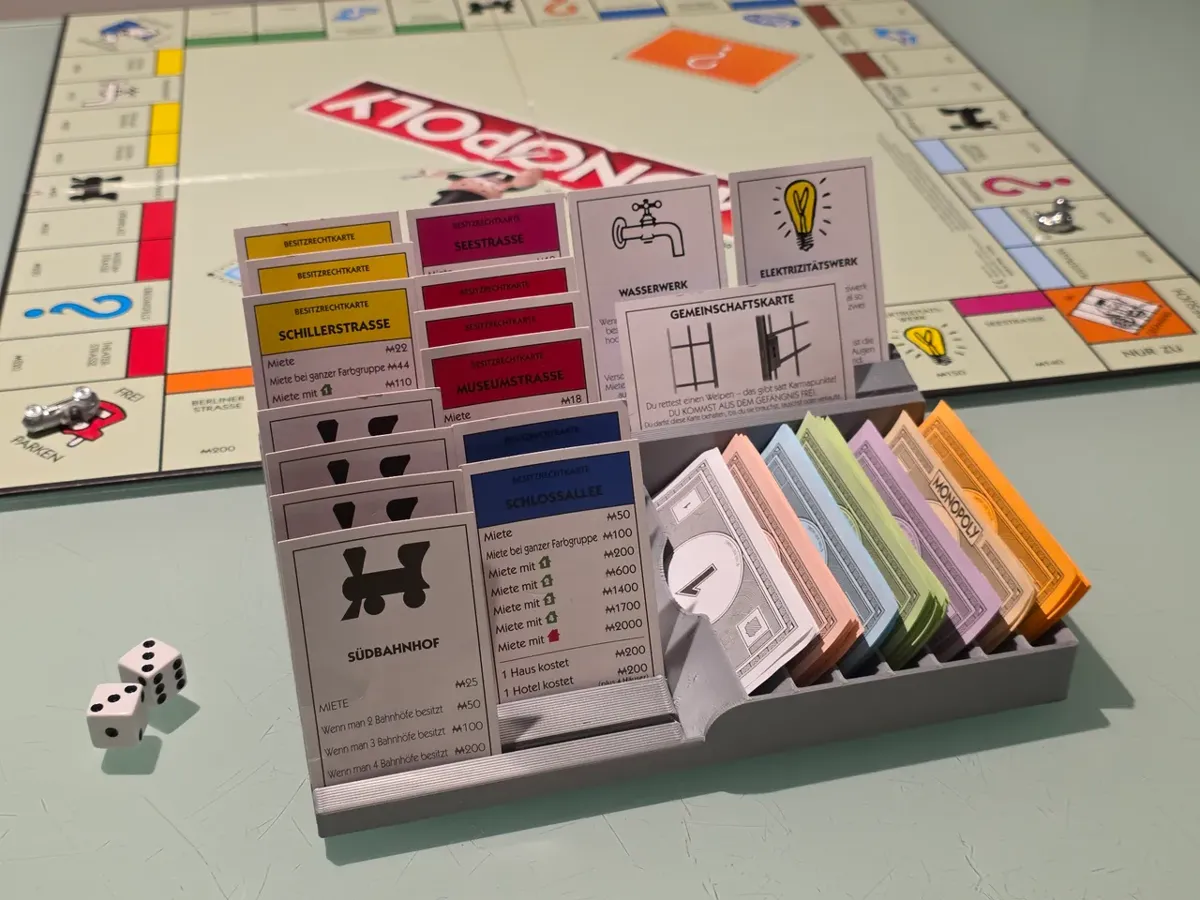Monopoly Money and Cards Organizer - Free 3D Print Model - MakerWorld
