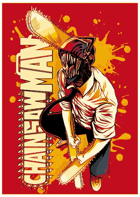 Hueforge - Chainsaw Man - Denji Demon Form w Text by Cloudy Nostalgia ...