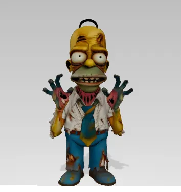 Zombie Homer - Cartoon Figurine (Fan Art) - Free 3D Print Model ...