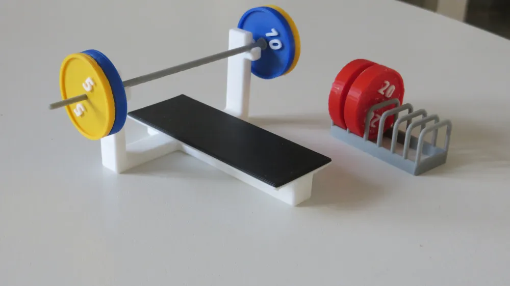 Mini Bench Press with Rack - Free 3D Print Model - MakerWorld