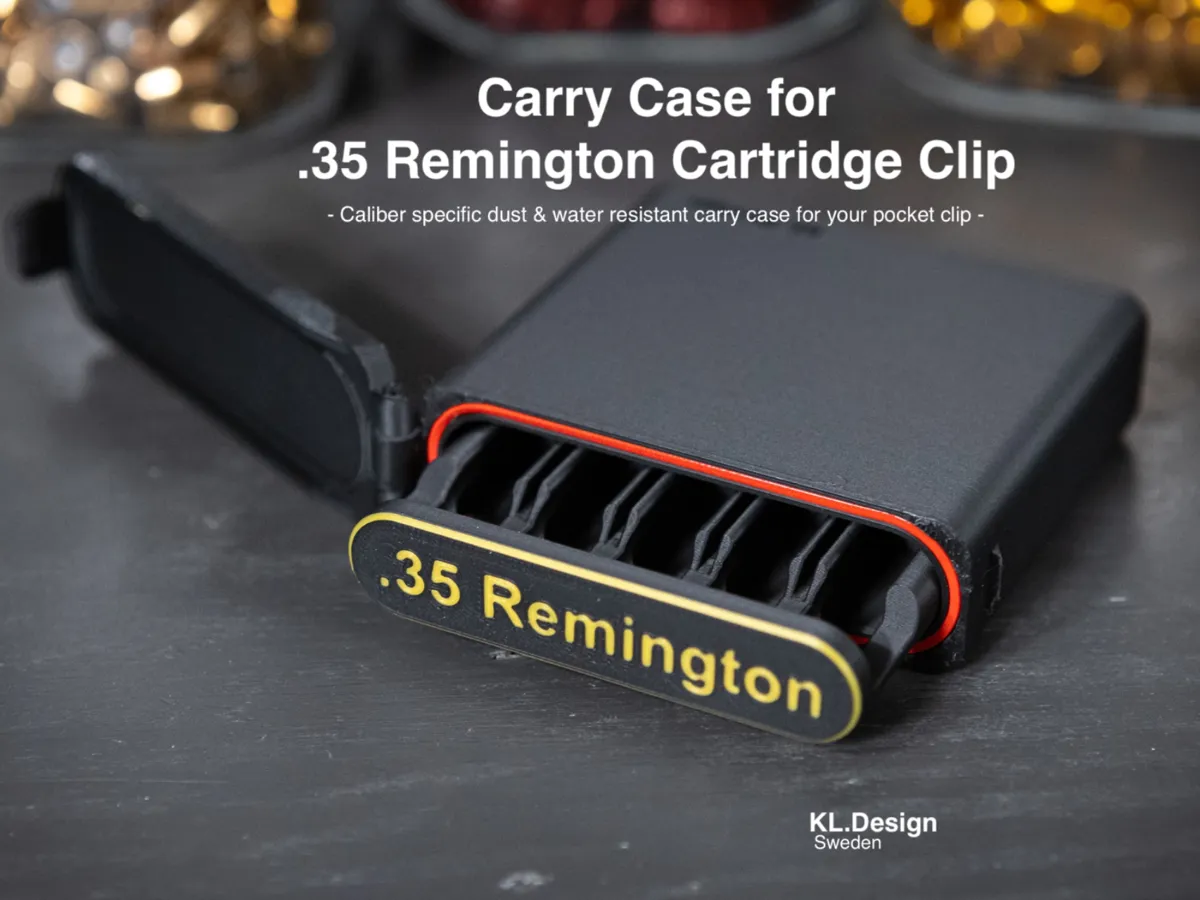 Carry Case for .35 Remington Cartridge Clip - Free 3D Print Model ...
