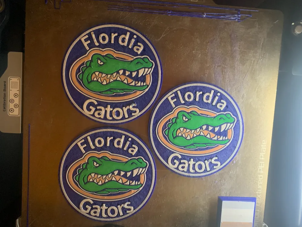 Florida Gator Coasters - With Name! by SpongeG - MakerWorld