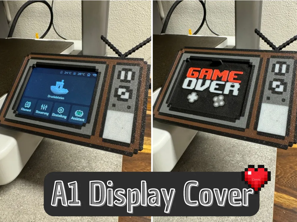A1 Display Cover Retro Gaming TV by elikoll - MakerWorld
