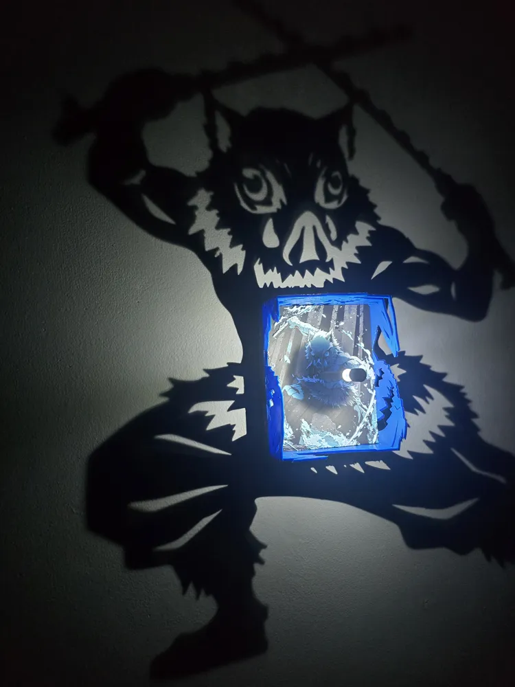 Inosuke Hashibira - Shadow Lamp - Free 3D Print Model - MakerWorld