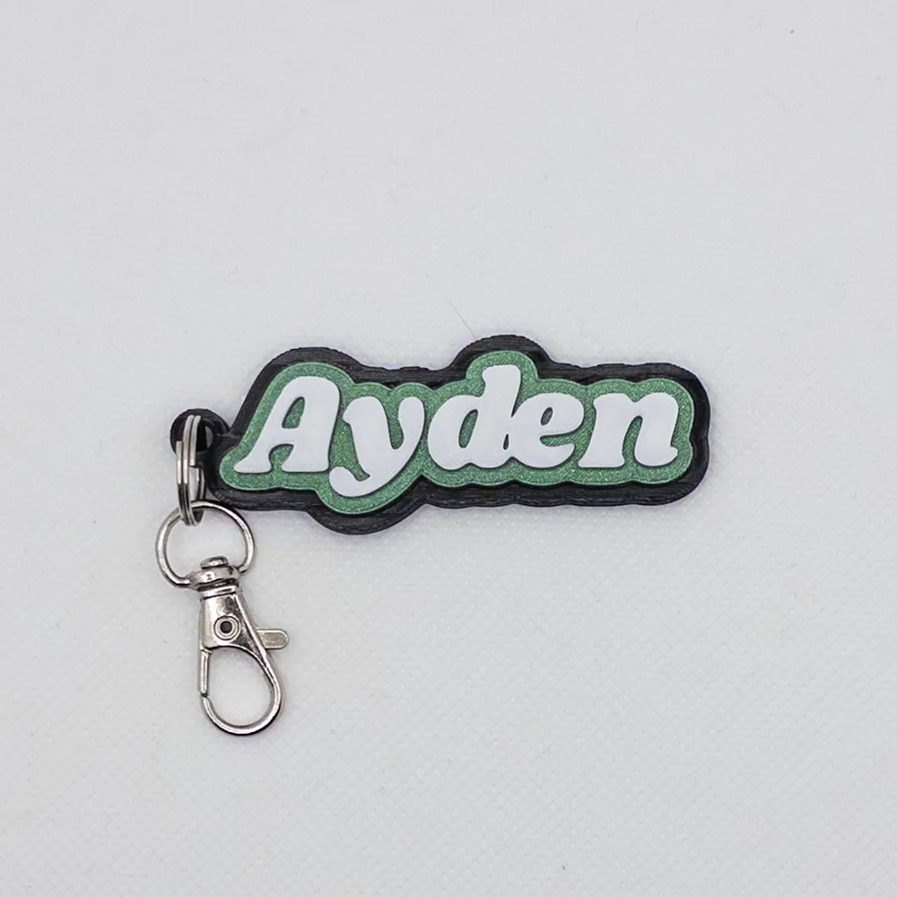Ayden Name Keychain – Layered 3D Printed Design - Free 3D Print Model ...
