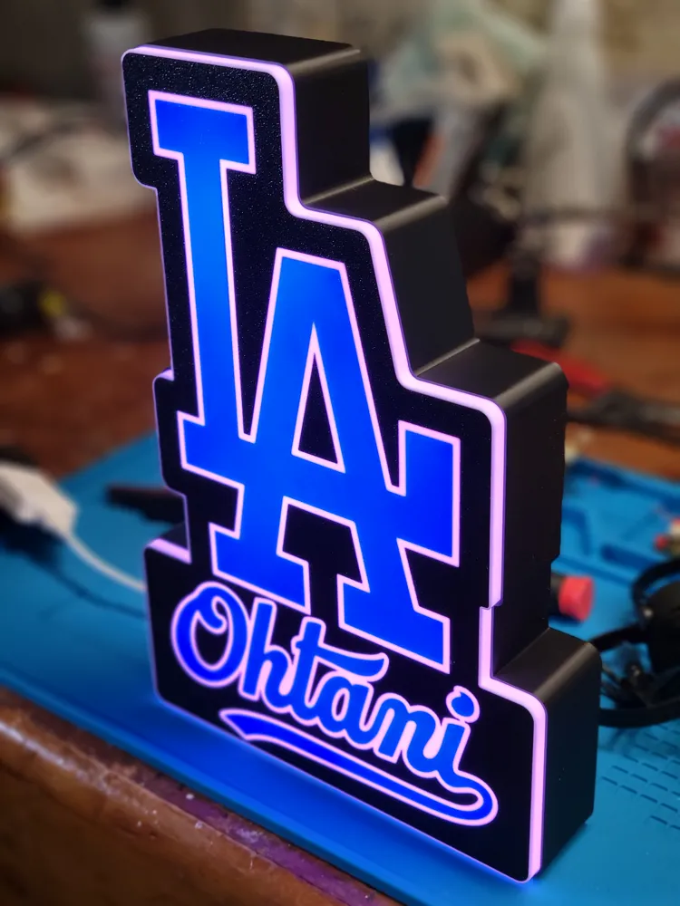 LA Dodgers Ohtani Lightbox by KSG designs MakerWorld: Download Free 3D ...