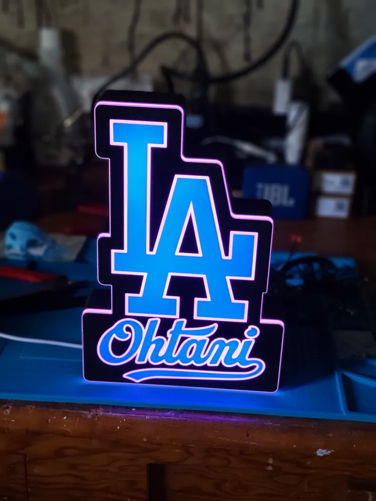 LA Dodgers Ohtani Lightbox by KSG designs MakerWorld: Download Free 3D ...