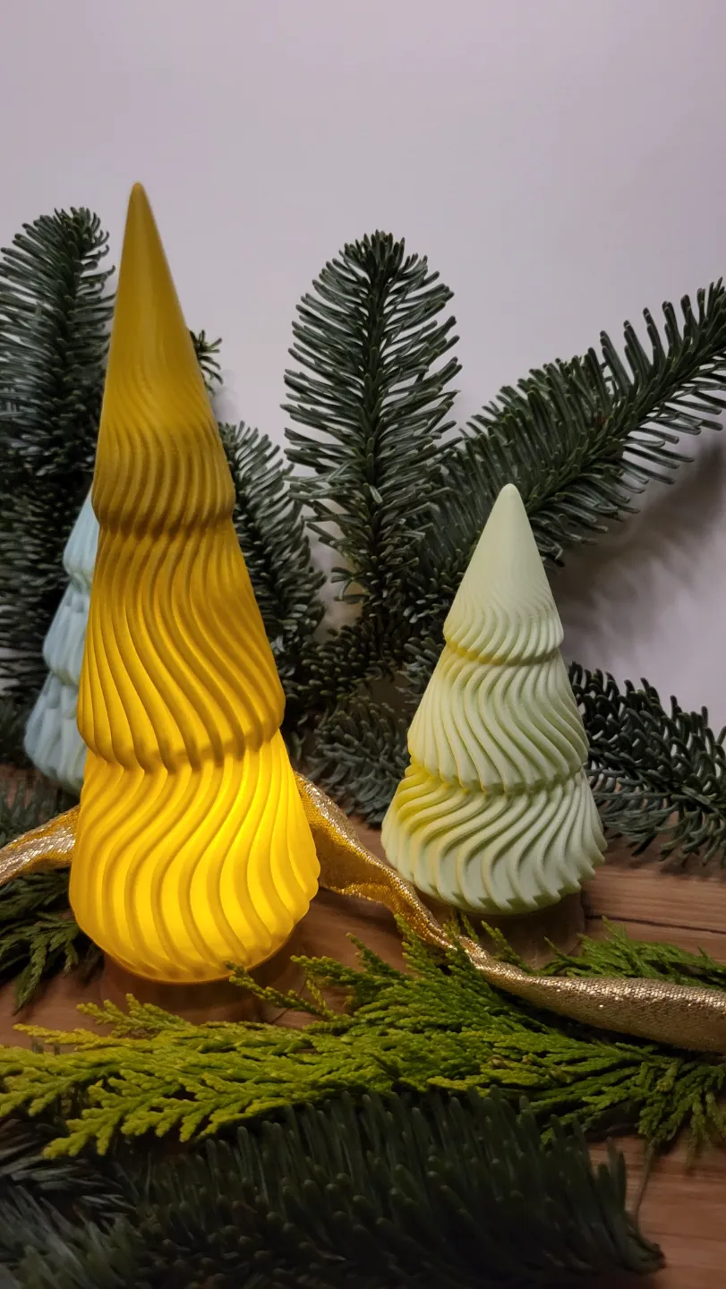 Christmas Trees V1- Vase mode - Tealight by Art Design. 3D - MakerWorld