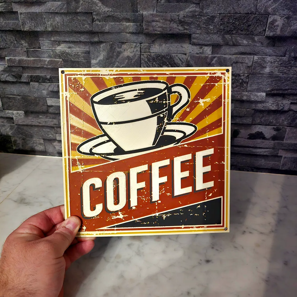 Hueforge Vintage Coffee by StefBull85 MakerWorld: Download Free 3D Models