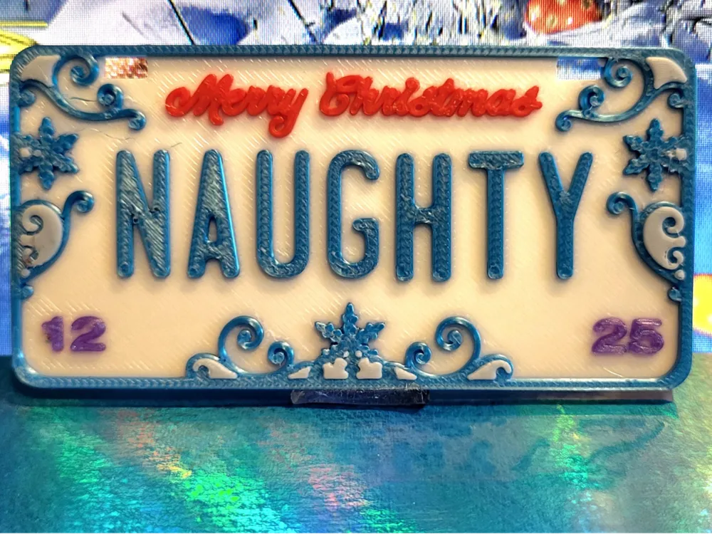 "Naughty" Christmas License Plate / Gift Tags by Grainne_Ni_Mhaille ...