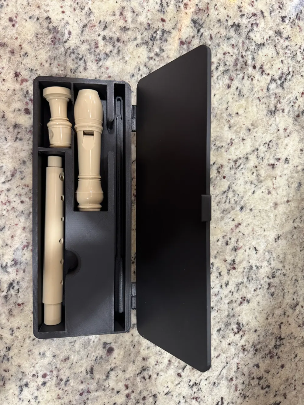 Soprano Recorder with Case and Cleaning Rod - Free 3D Print Model ...