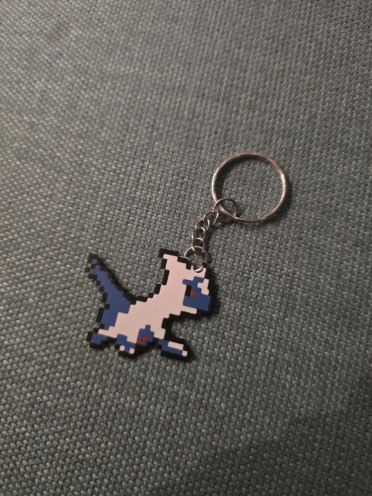 Pixel Art Latios Pokémon Keychain Minimalist Design by FRANKIE 3D ...