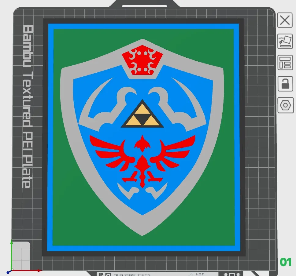 Zelda Hylian Shield Lightbox by downeast3d - MakerWorld