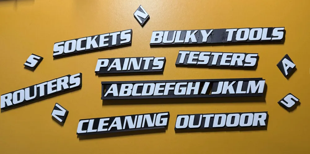 Magnetic Label Letters - Free 3D Print Model - MakerWorld
